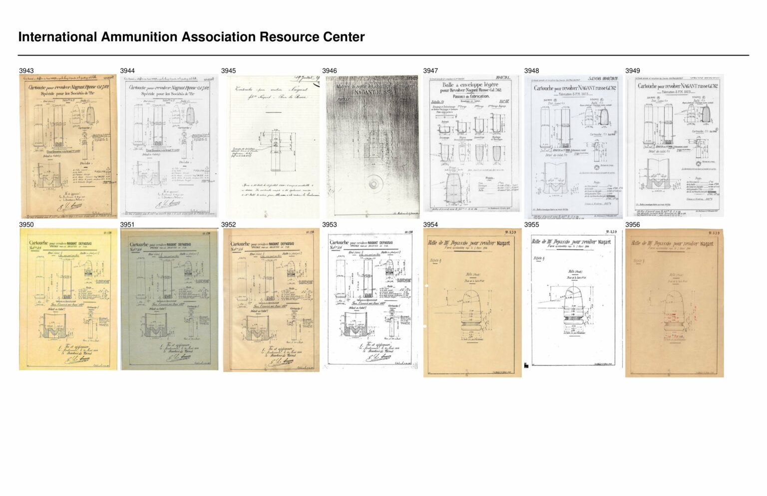 7.62 Russian Nagant Drawings from Société Française des Munitions ...